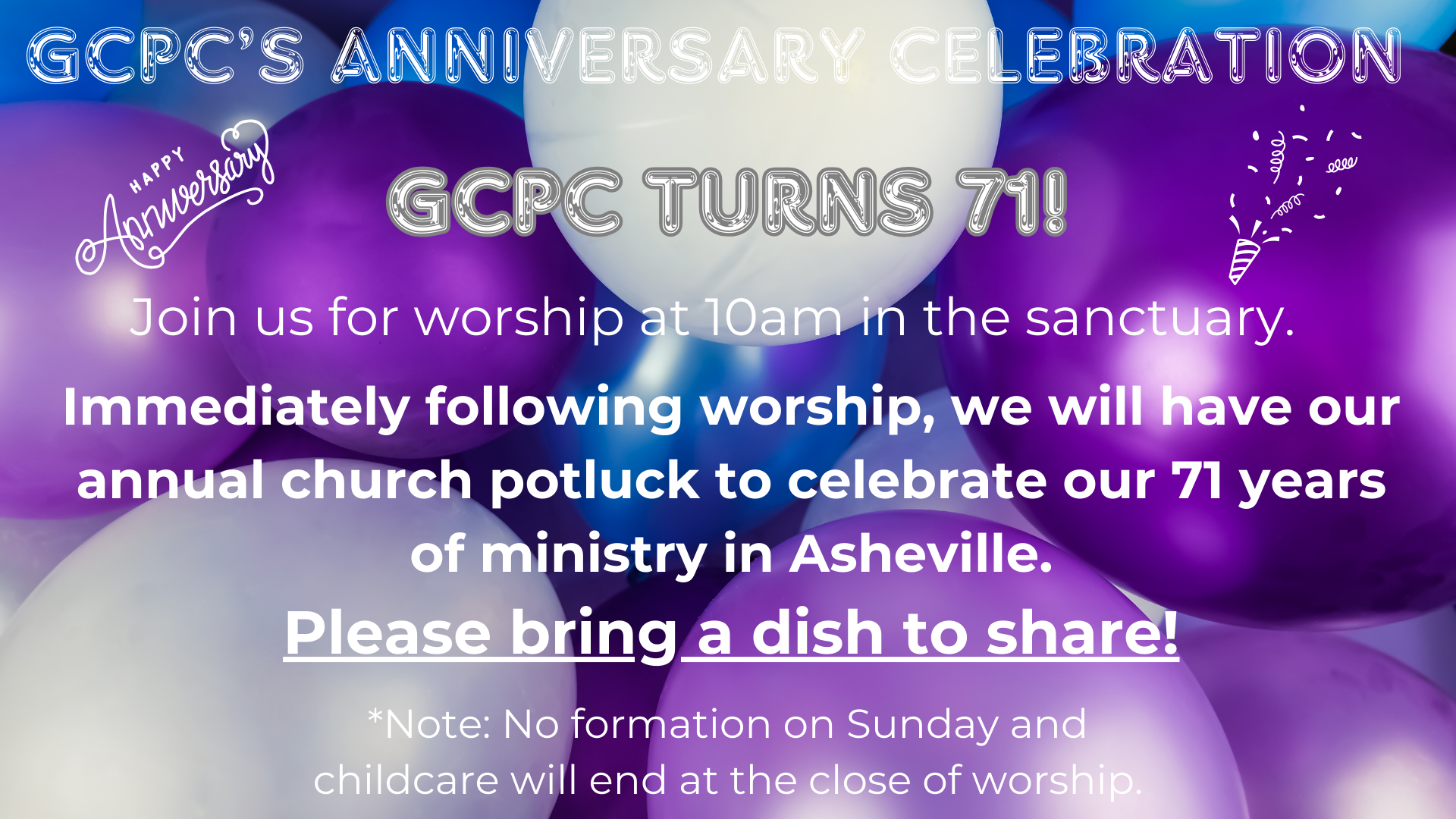 GCPC's Anniversary Celebration | Grace Covenant